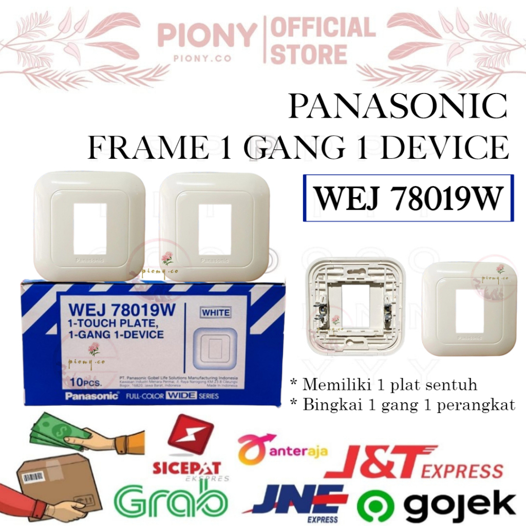 Jual PLAT SAKLAR PANASONIC WEJ 78019 WEJ 78029 WEJ 78049 COVER SAKLAR ...