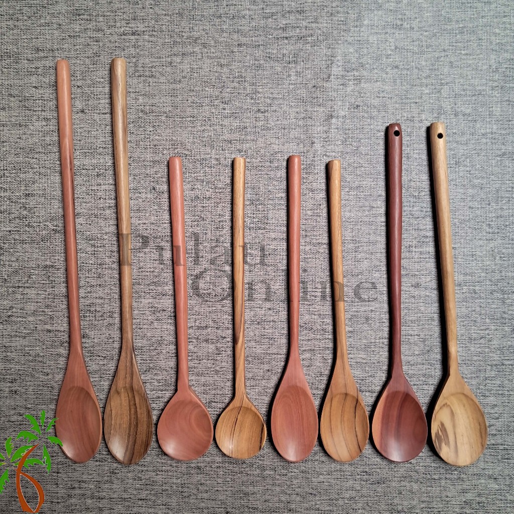 Jual L - Sendok Kayu Panjang 30cm / Sendok Aduk Masak Kayu - Sendok ...