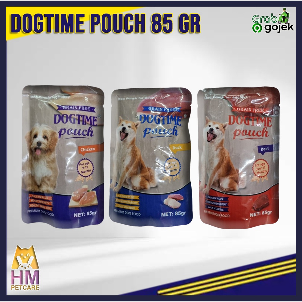 Jual DOGTIME Pouch 85gr - Makanan Anjing Wet Food Dog Time 85 gr ...
