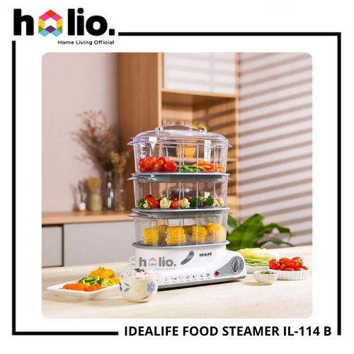 Jual Holio IDEALIFE Electric Food Steamer 3 Layer - Pengukus Penghangat ...