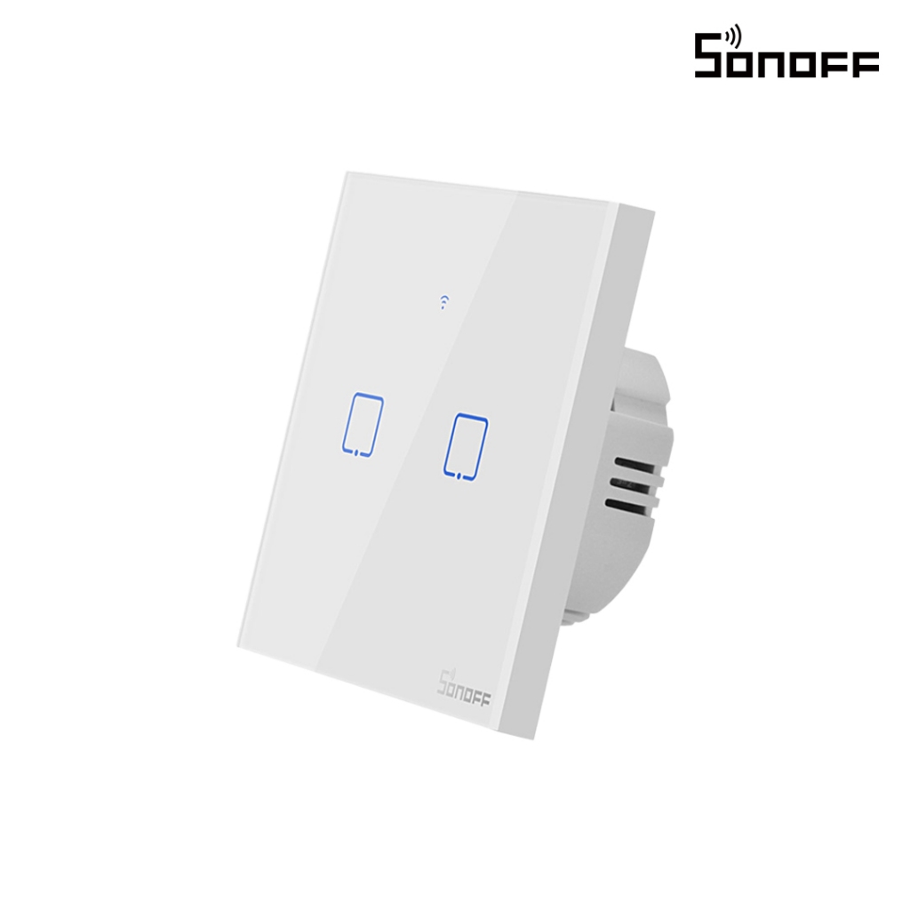 Jual Sonoff Smart Wall Switch Wifi T0EU2C Saklar Pintar Wireless 2 Gang ...