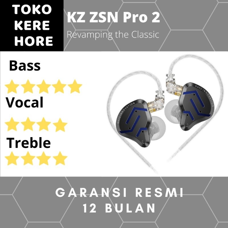 Jual KZ ZSN PRO 2 Professional Hybrid Technology In-Ear Monitor WITH ...