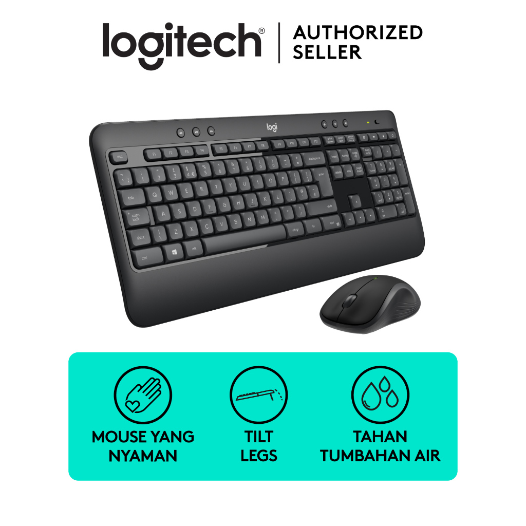 Jual Logitech Mk540 Advanced Wireless Keyboard Dan Mouse Combo Untuk Windows 2 4 Ghz Unifying