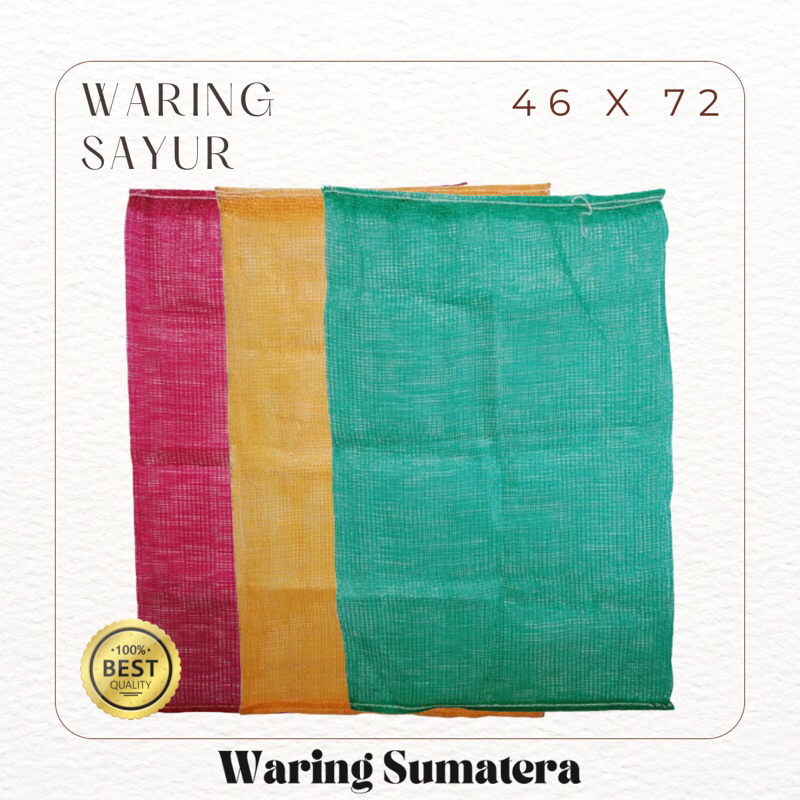 Jual Waring Sayur Sumatera 46x72 Jaring Sayur Karung Sayur Merah Kuning ...