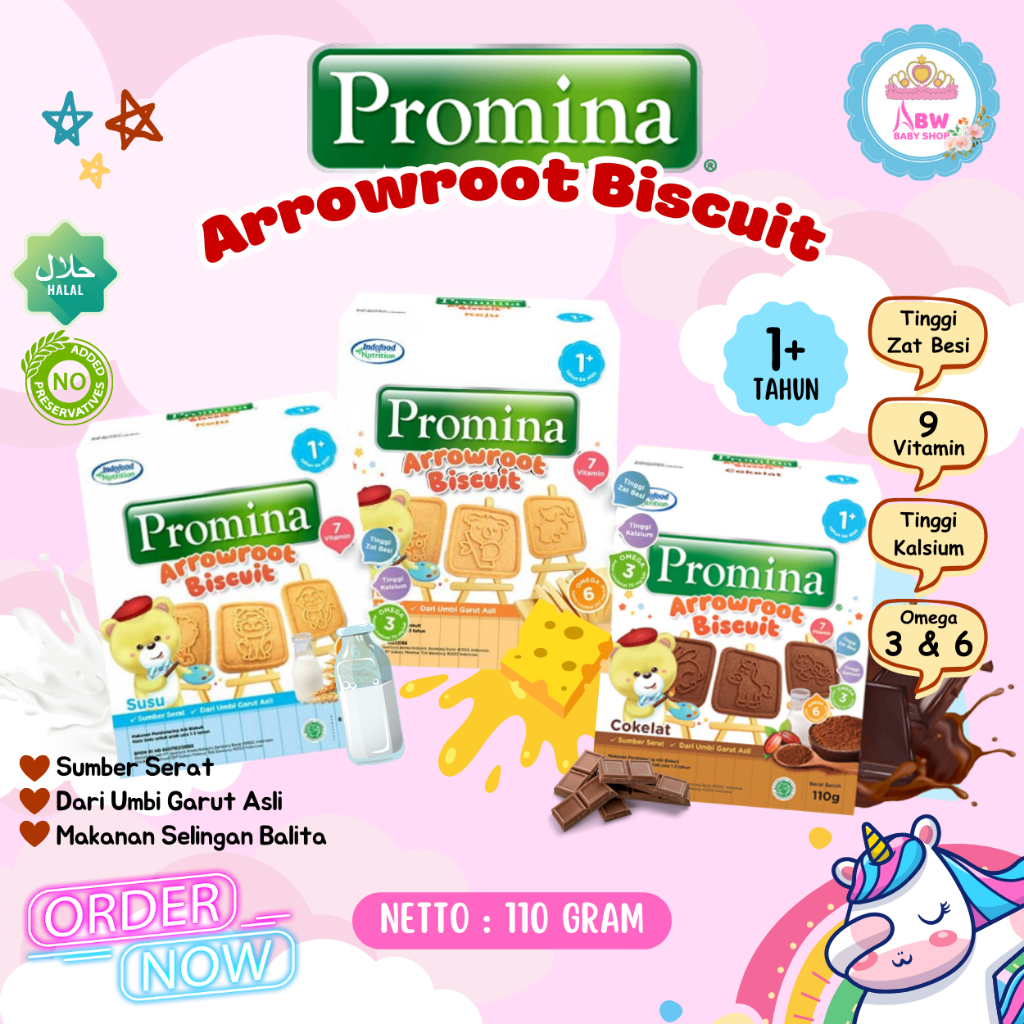 Jual Promina Arrowroot Biscuit 1 Tahun ke Atas Biskuit Anak Bayi ...