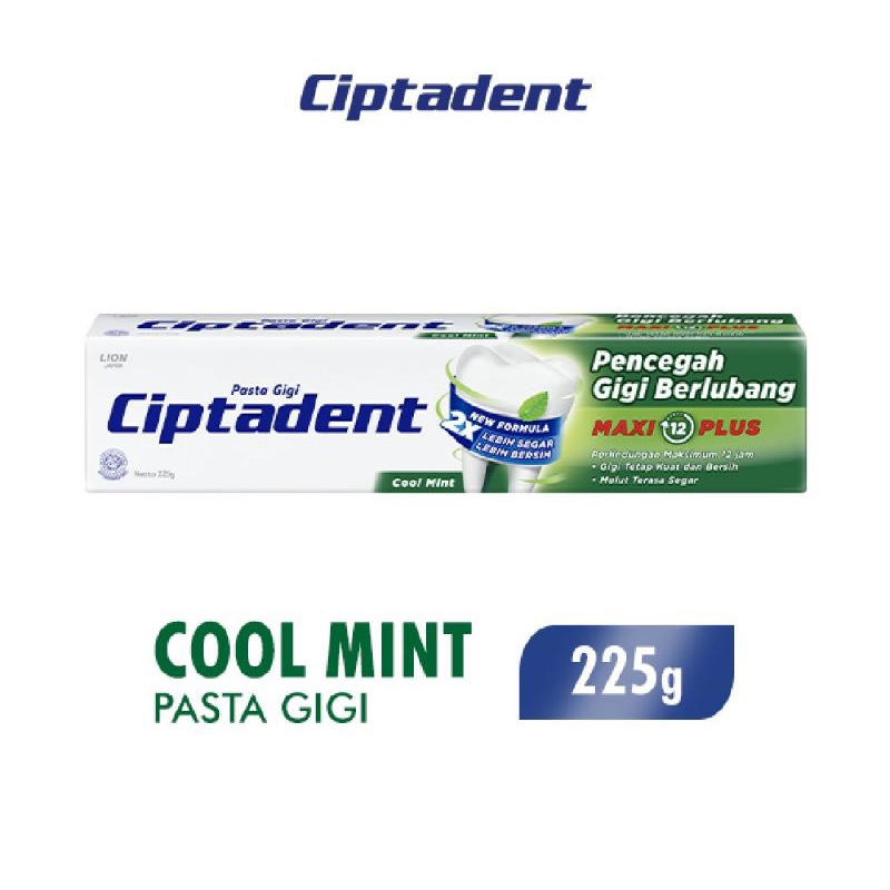 Jual CIPTADENT Pasta Gigi Maxi 12 plus Jumbo 225g | Shopee Indonesia