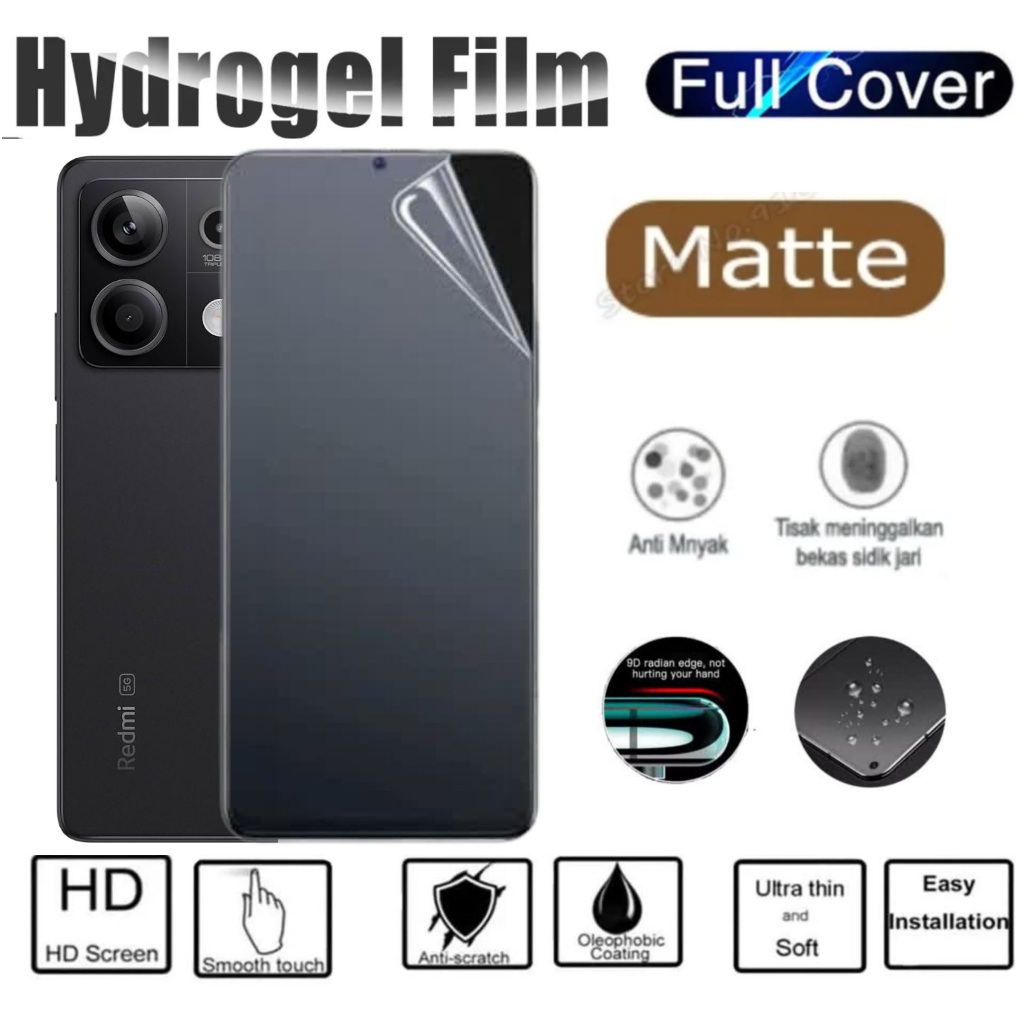 Jual Anti gores Hydrogel jelly matte glare Xiaomi Redmi Note 13 4G 13 Pro 4G TPU pelindung hp ...