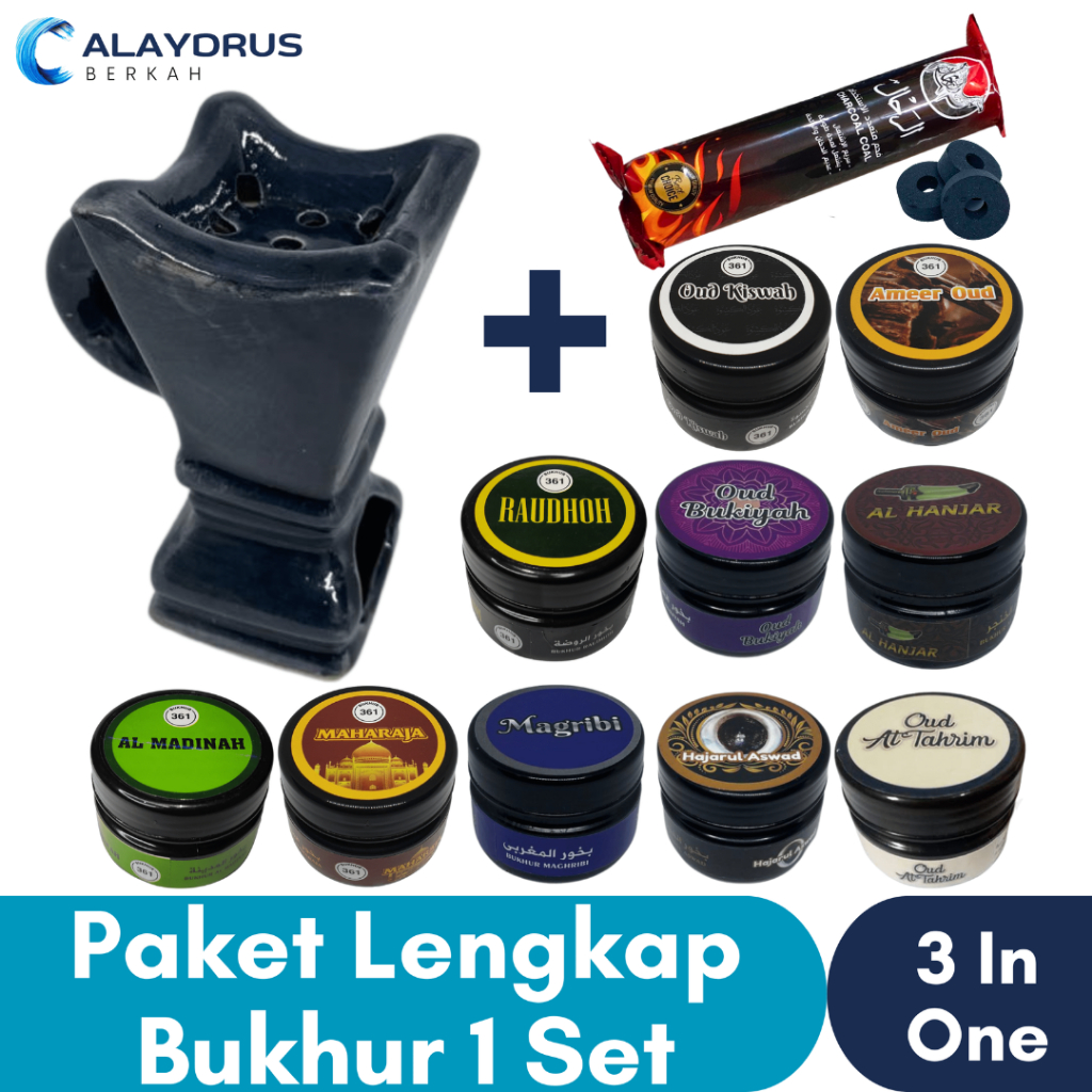 Jual Buhur Bukhur Arab Satu Set Paket Komplit Hemat Tempat Dupa Lengkap ...