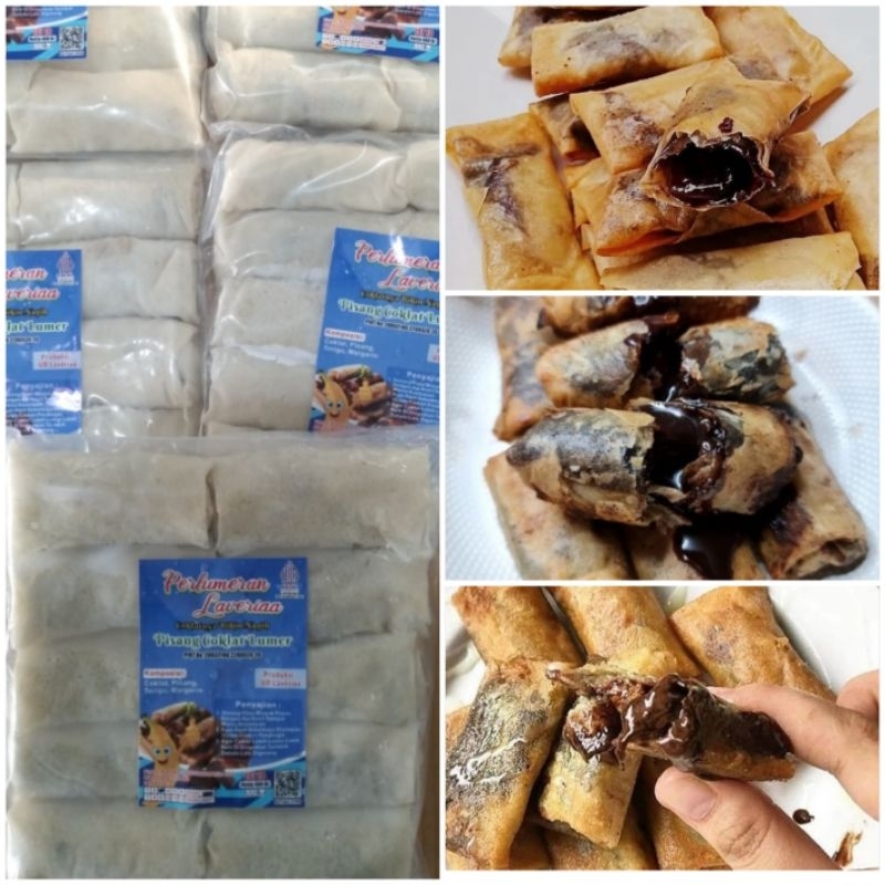 Jual Piscok Lumer Frozen / Laveria Pisang Cokelat Lumer Frozen / Pisang ...