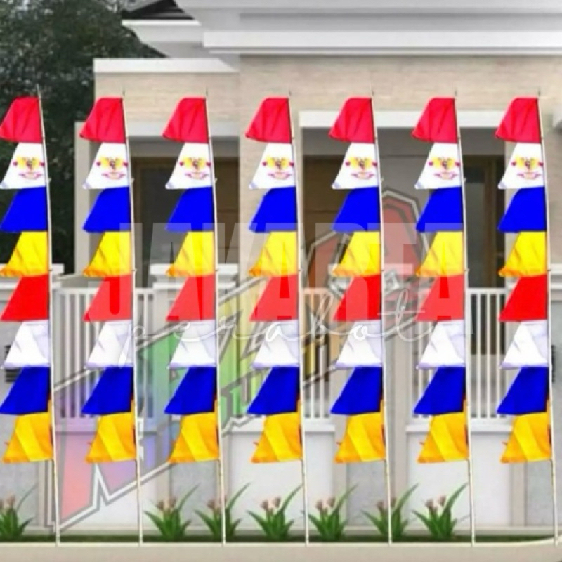Jual Bendera Umbul Umbul Merah Putih 10 pcs / Bendera Umbul Umbul Warna Warni / Umbul Umbul Zig ...