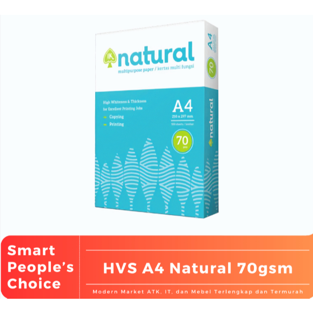 Jual natural - Kertas HVS Print A4 70 Gram | Shopee Indonesia
