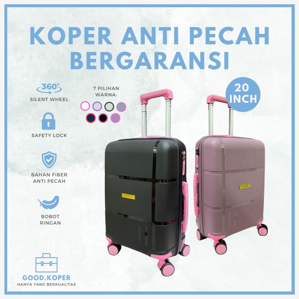 Jual [GOOD.KOPER] Koper Premium 20 Inch CABIN SIZE Bahan PP ANTI PECAH ...