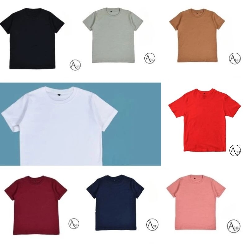 Jual Kaos Polos Anak laki-laki & perempuan 1-12 tahun - T-shirt Kids Unisex | Shopee Indonesia