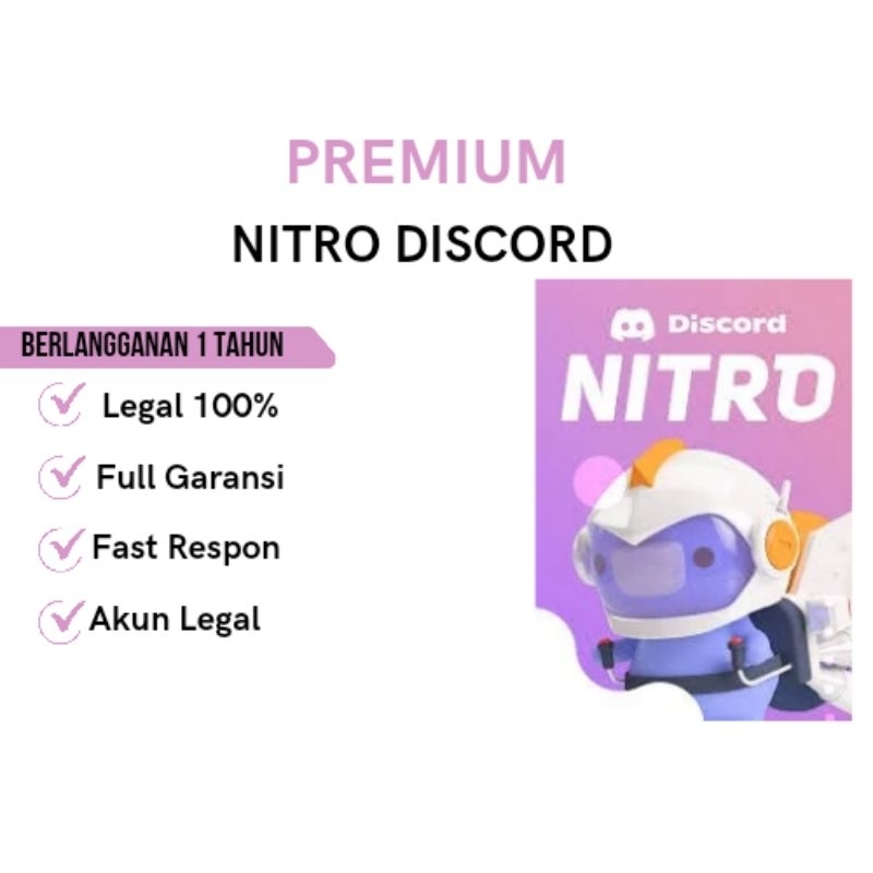 Jual Discord Nitro Pro 1 Tahun + 2 Boost (Full Garansi) | Shopee Indonesia