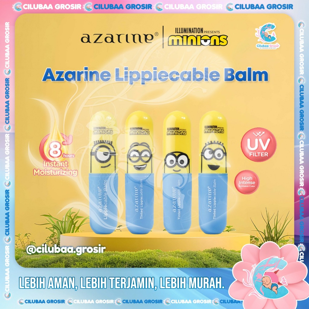 Jual Azarine x Minions Tinted Lippiecable Balm Series 3.5gr || Pelembap ...