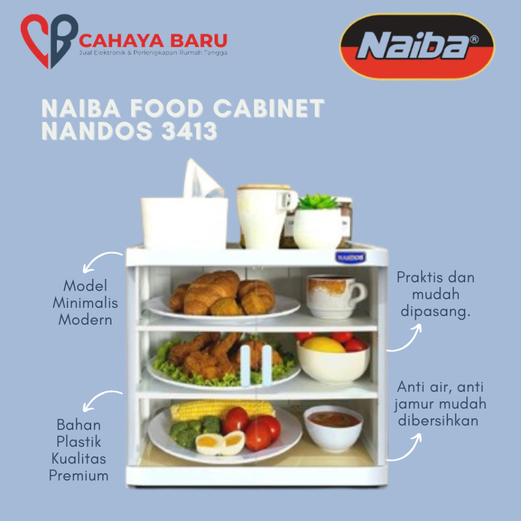 Jual NAIBA FOOD CABINET NANDOS 3413 | Shopee Indonesia