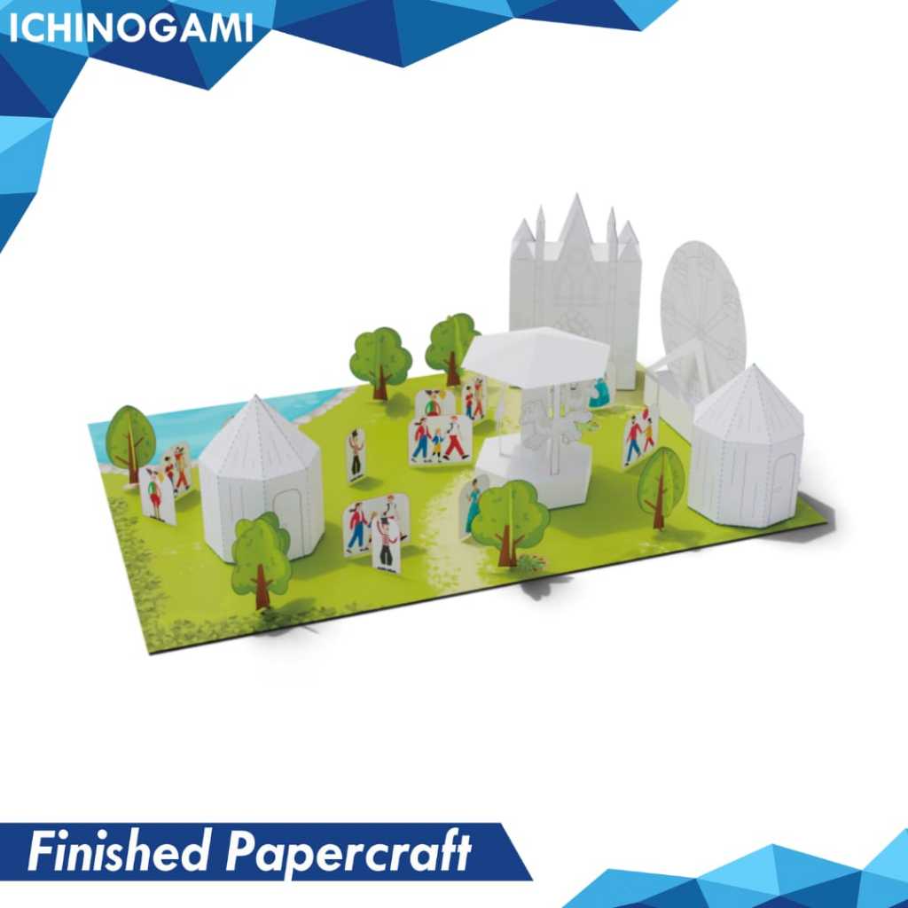 Jual Papercraft (DIY) Theme Park Coloring Ichinogami Papercraft, isi 1 ...