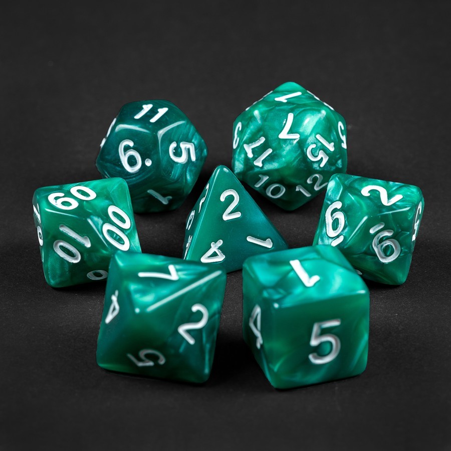 Jual Dadu D&D - Pearlized RPG Dice Set (D4, D6, D8, D10, D10%, D12, D20 ...