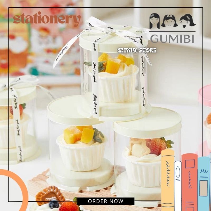 Jual BOX CUPCAKE TEMPAT BOX MIKA ROUND CUPCAKE Plastik Cupcake Box MinI ...