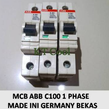 Jual MCB ABB C100 1 PHASE MADE INI GERMANY BEKAS | Shopee Indonesia
