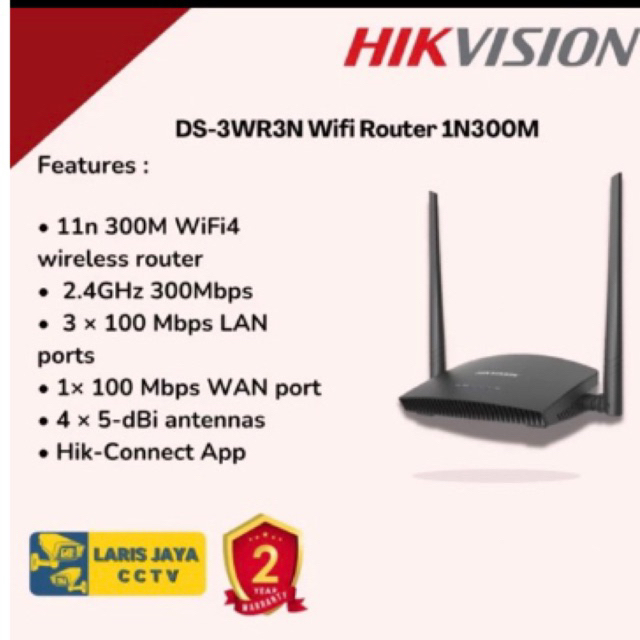 Jual Wireless Router Hikvision DS-3WR3N 11N 300M | Shopee Indonesia