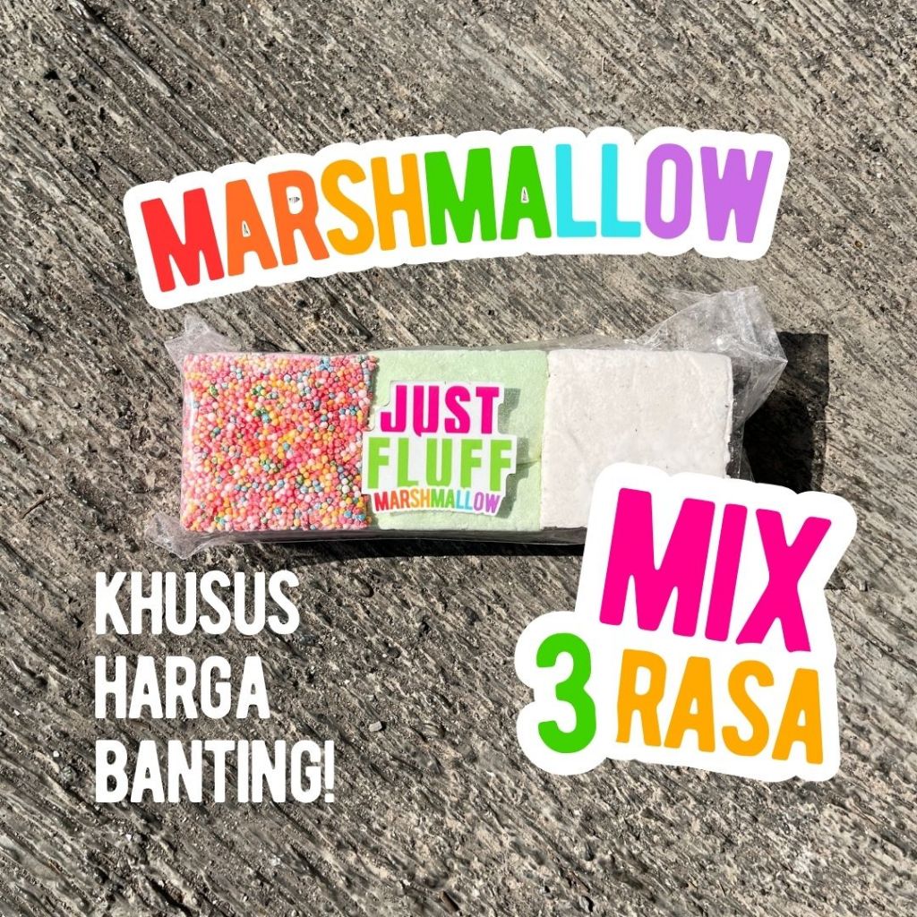 Jual Marshmallow JustFluff MIX ORIGIN [3 KOTAK 3 RASA] [HALAL ...