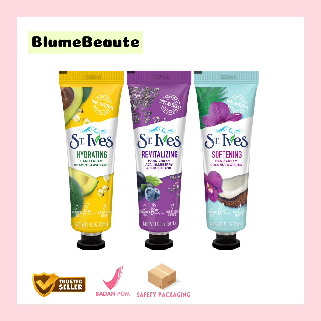 Jual Blumebeaute - St Ives Hand Cream 100% Natural Moisturizers ALL ...