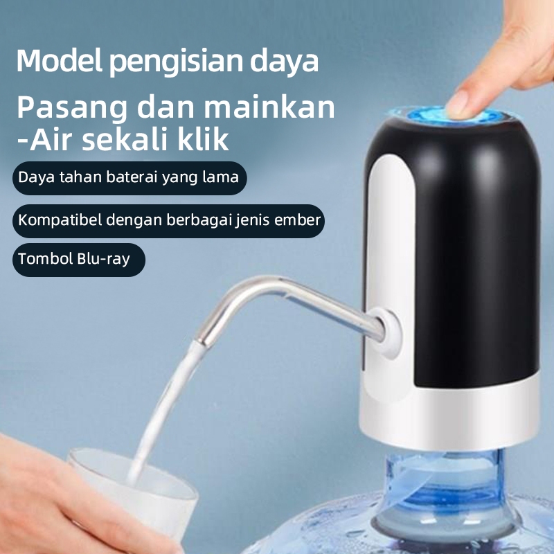 Jual Pompa Air Galon Rechargeable Hitam Water Pump Pompa Dispenser Alat ...