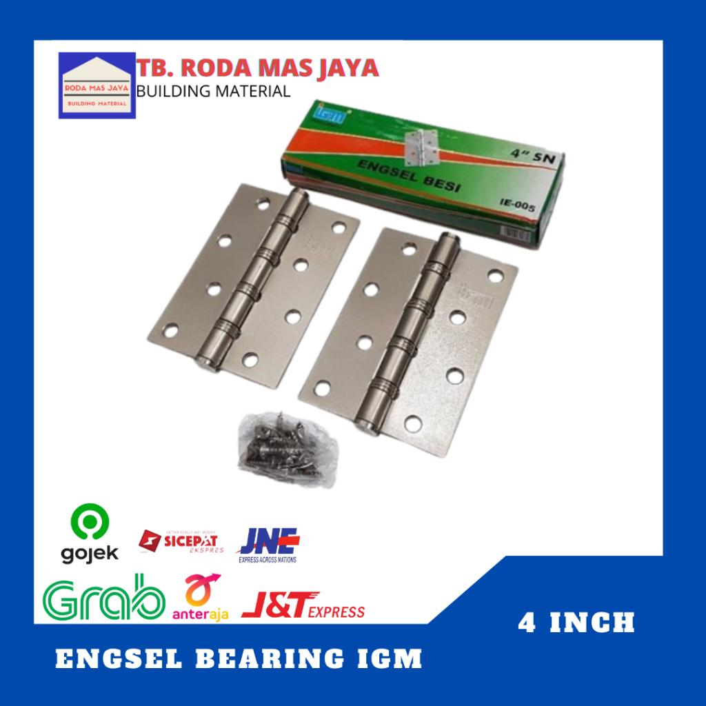 Jual Engsel Pintu Chrome/Engsel Lemari/Engsel Jendela Tebal 4 Inch IGM ...