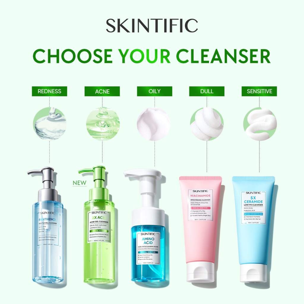 Jual SKINTIFIC Amino Acid Ultra Gentle Cleansing Mousse 100ml Pembersih ...