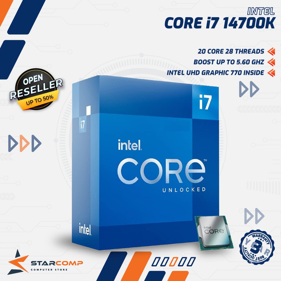 Jual INTEL CORE i7 14700K Box 5.6Ghz 20 Core 28 Threads LGA1700 Gen ...