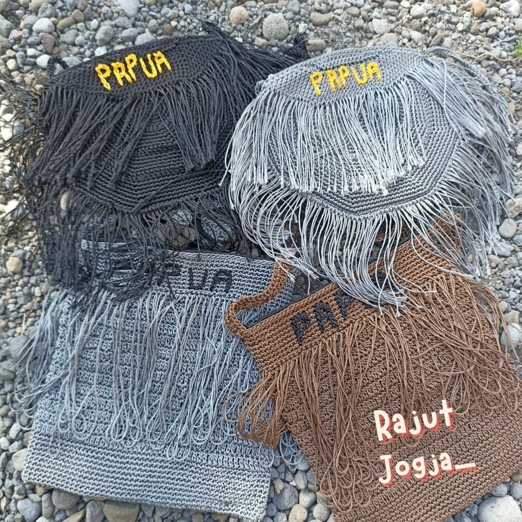 Jual tas rajut Papua , noken papua , noken , tas papua ,tas rumbai unik ...