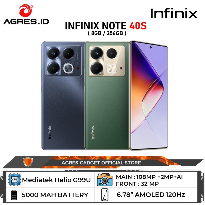 Jual INFINIX NOTE 40S 8GB/256GB GARANSI RESMI INFINIX INDONESIA | Shopee Indonesia