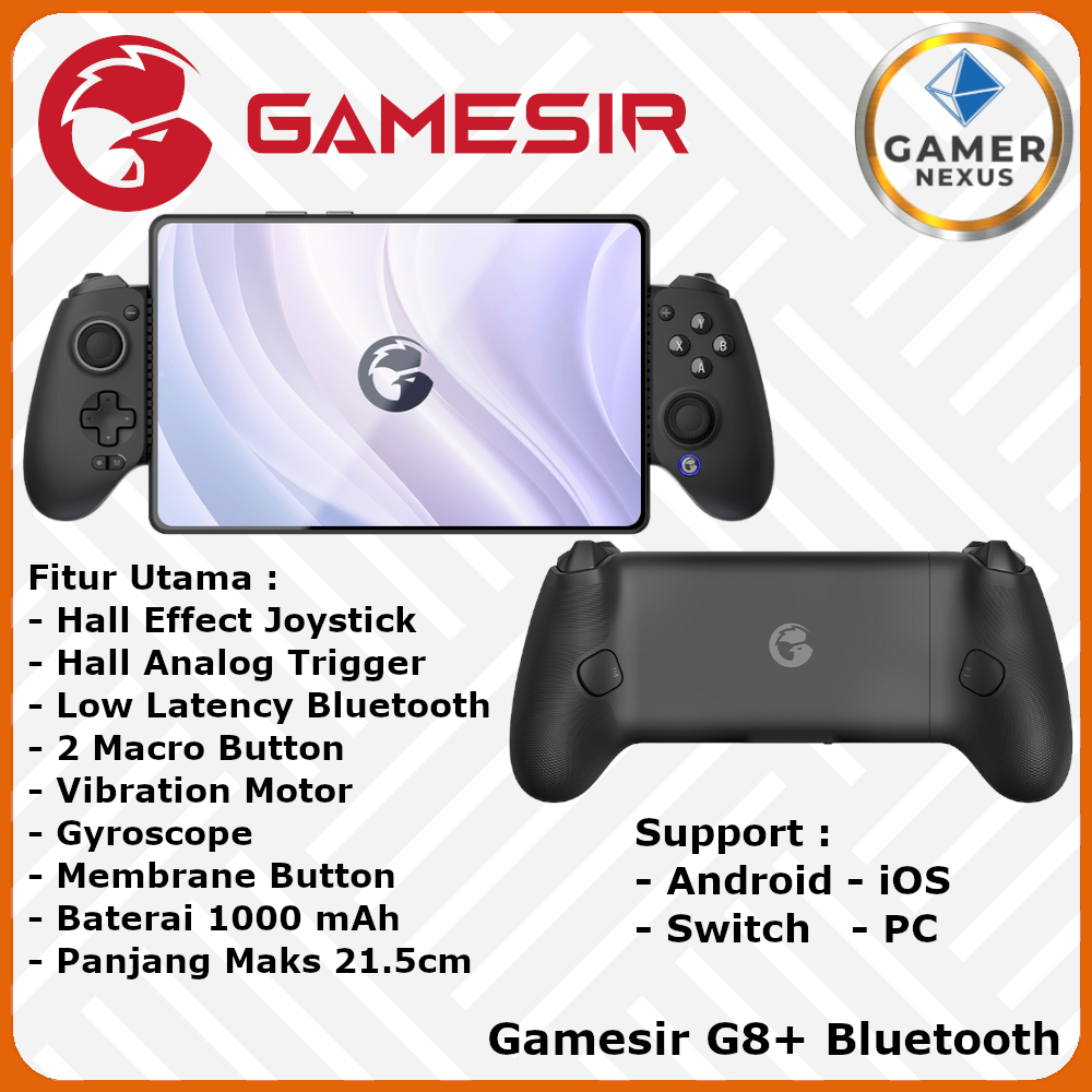 Jual Gamesir G8 Plus Bluetooth Gamepad Wireless Controller Hall Effect G8+ Android iOS Switch PC ...