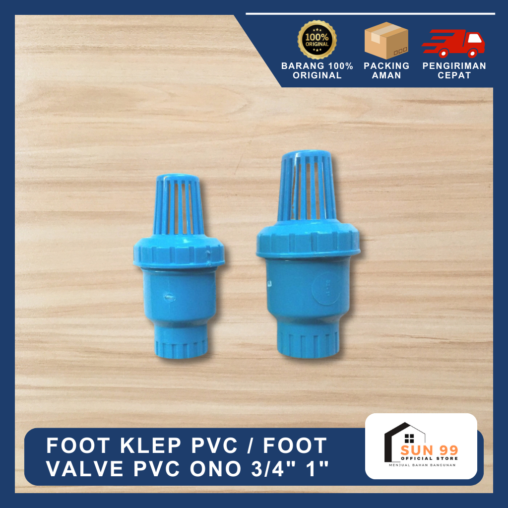 Jual Foot Klep PVC / Foot Valve PVC ONO 3/4 Inch 1 Inch | Shopee Indonesia