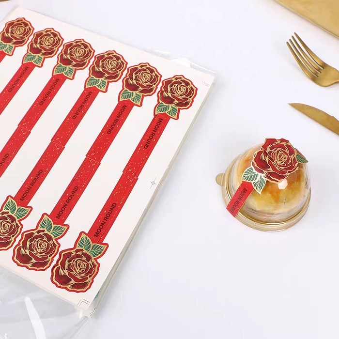 Jual Stiker Mooncake Label Mooncake stiker 3d bunga mooncake label ...