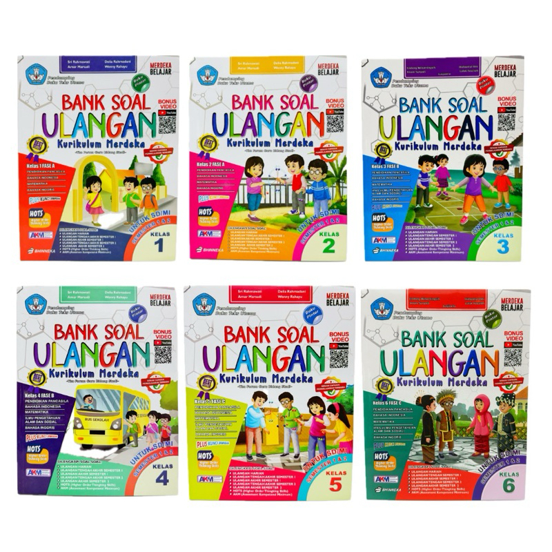 Jual Bank Soal Ulangan Kurikulum Merdeka Untuk sd Kelas 1, 2, 3, 4, 5, 6, Semester 1 & 2 ...