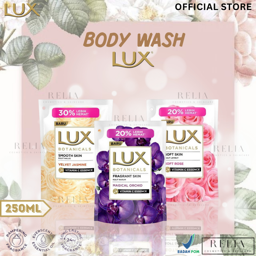 Jual ️ RELIA ️ LUX Botanicals Body Wash | Sabun Cair Refill All Varian 250ml | Shopee Indonesia