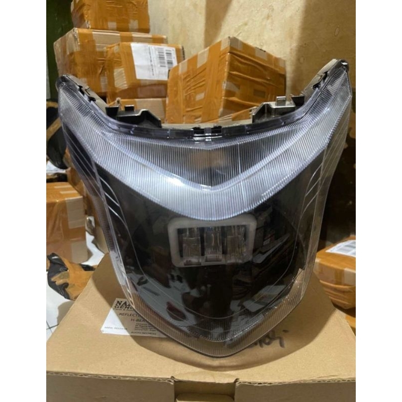 Jual Headlamp Reflektor Plus Mika Kaca Lampu Depan Beat Pop Custom ...