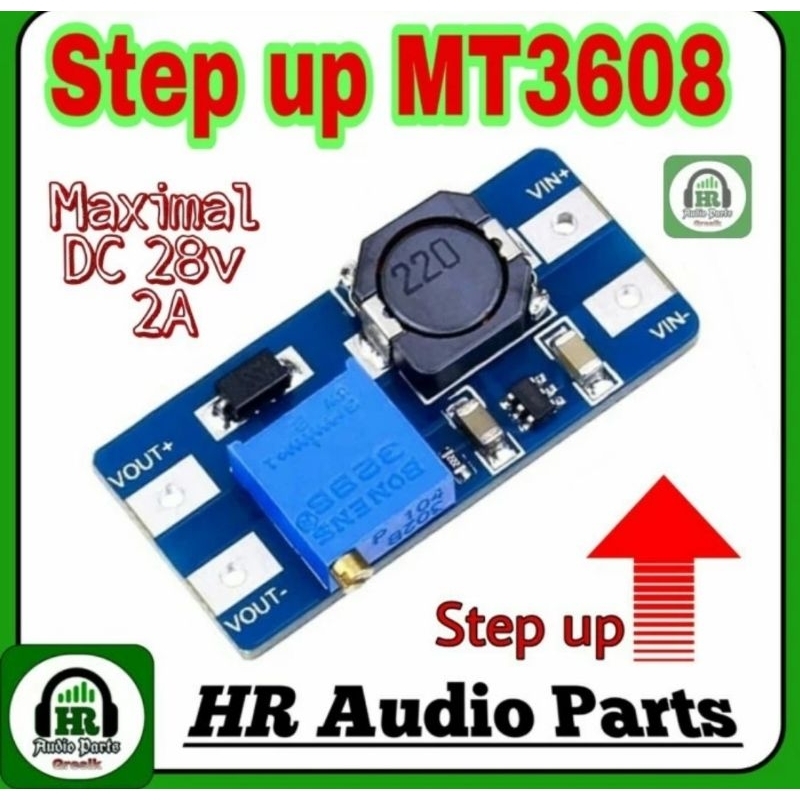 Jual MT3608 DC-DC 2A Step Up Boost Converter Module Mini Power Booster | Shopee Indonesia