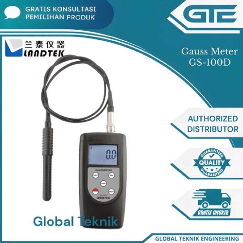Jual Gauss Tesla Tester GS100D Magnet Meter Landtek GS-100D Magnetic ...