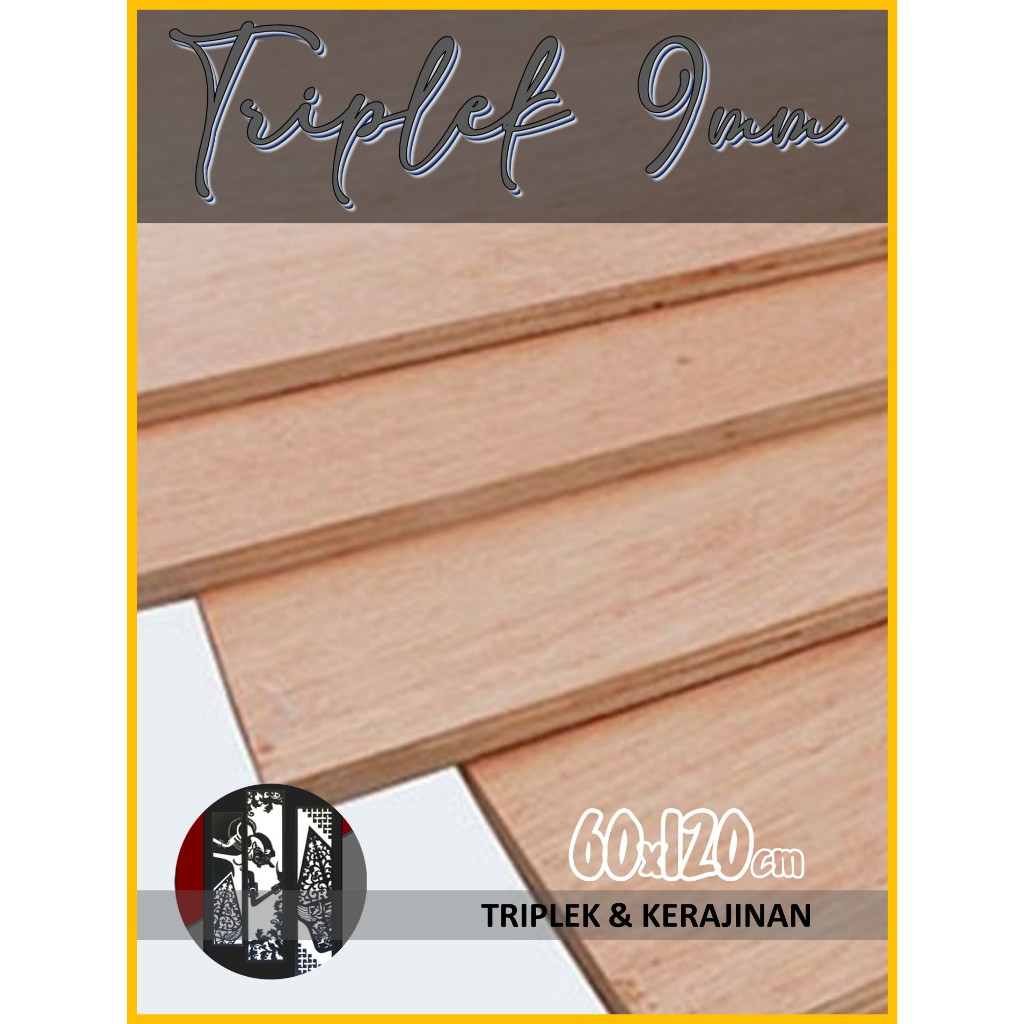 Jual Triplek 9mm 60x120 cm Kualitas Premium Plywood Multiplek 9 mm 60 x ...