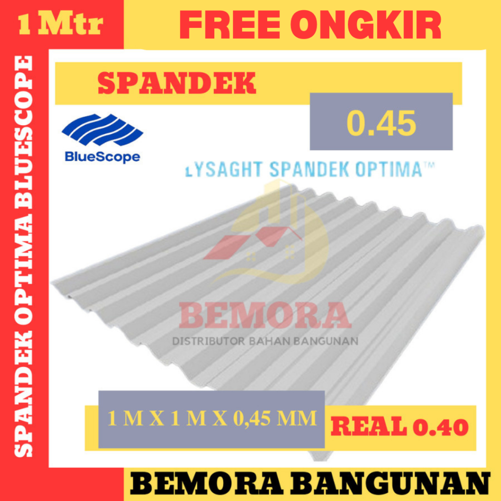Jual Spandek Optima 0.45 mm lysaght Bluescope (Harga Grosir & Free ...