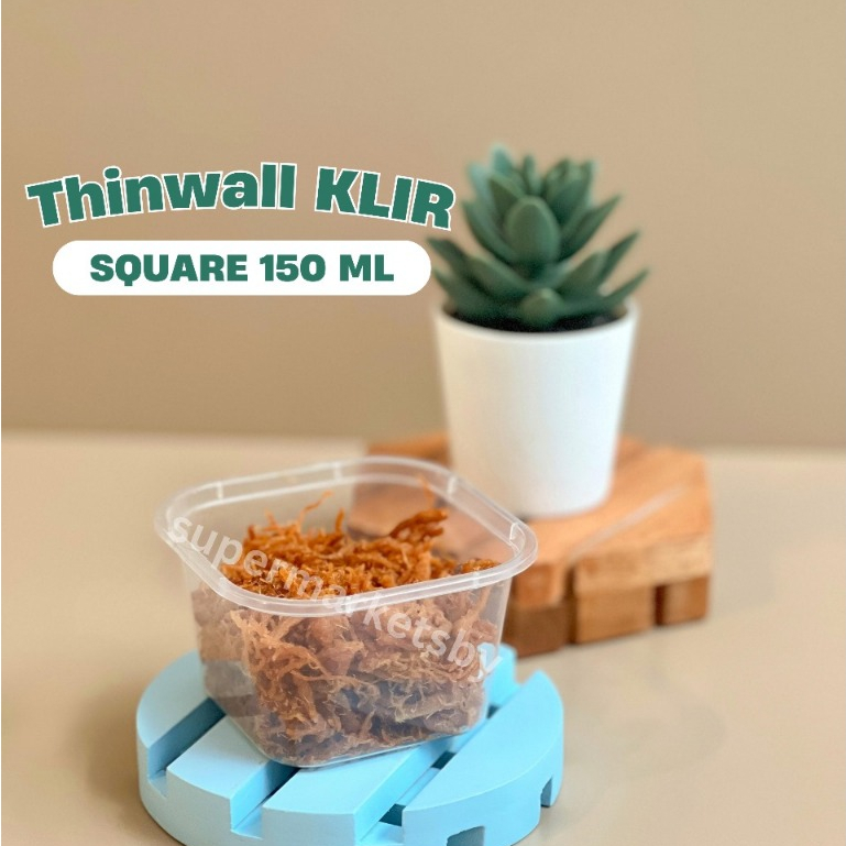 Jual Thinwall Square 150 ml / Thinwall Kotak 150 ml KLIR | Shopee Indonesia