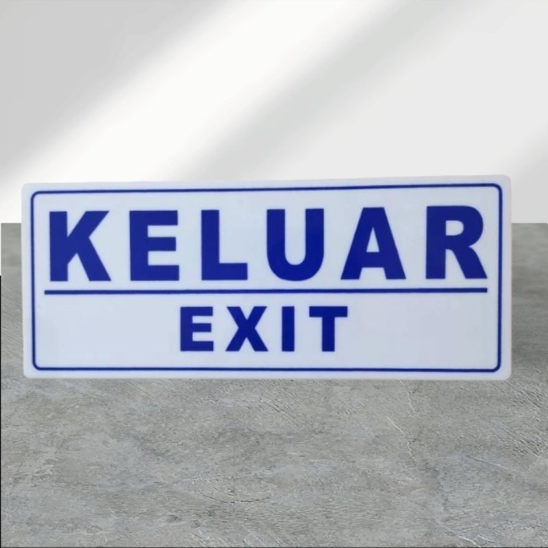 Jual Akrilik sign papan tanda tulisan KELUAR / EXIT | Shopee Indonesia