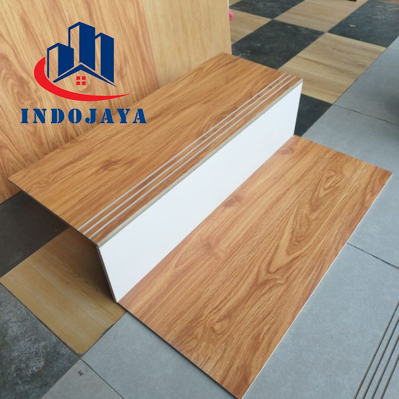 Jual granit tangga motif kayu kombinasi putih polos 30x80 20x80 kramik ...
