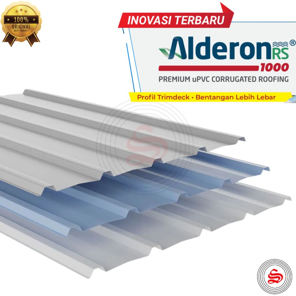 Jual Atap Alderon RS Trimdeck 1000 White Single Layer/Lebar 1 Meter ...