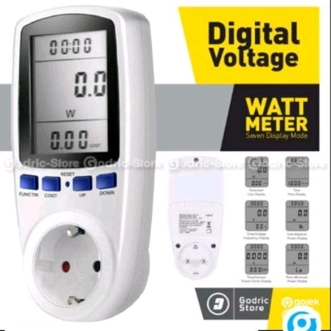 Jual Alat Ukur Test Tegangan Arus Listrik Digital KWH Volt Watt Amper ...
