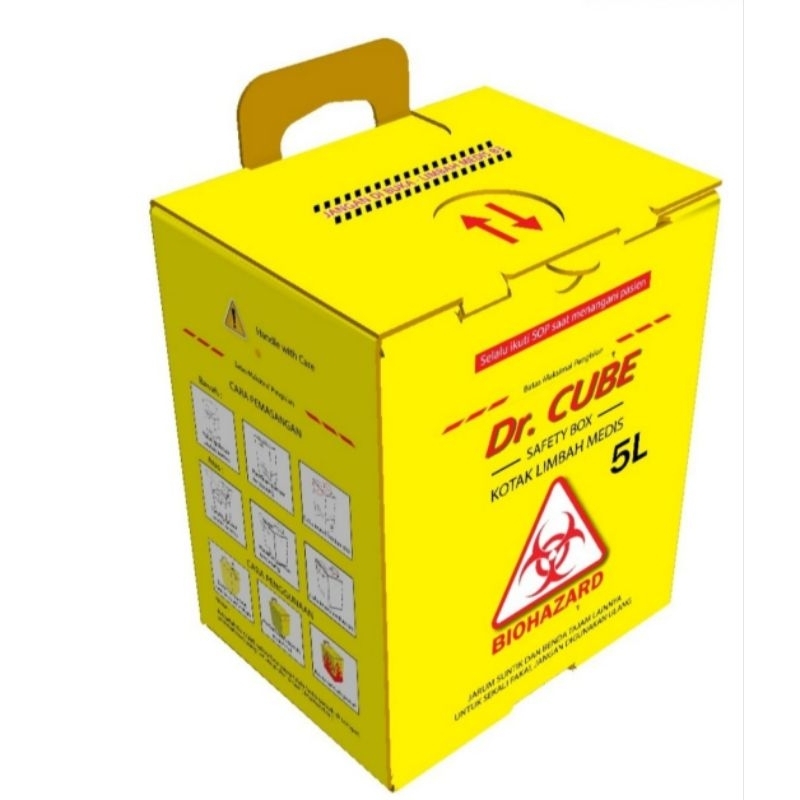 Jual Safety Box 5 liter Glossy /Biohazard/Tempat sampah medis | Shopee ...