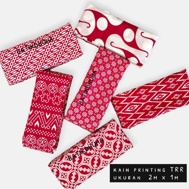 Jual Kain Batik Merah Putih / kain merah putih / batik merah putih ...
